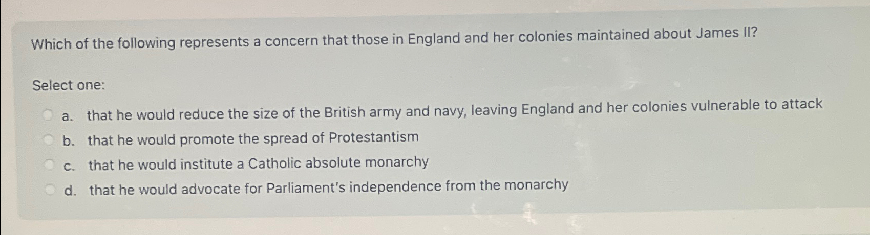 Solved Which of the following represents a concern that | Chegg.com