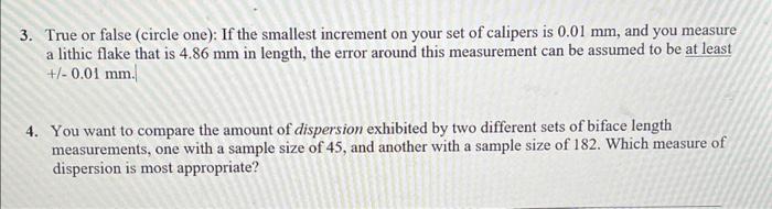 Solved True or false (circle one): If the smallest increment | Chegg.com