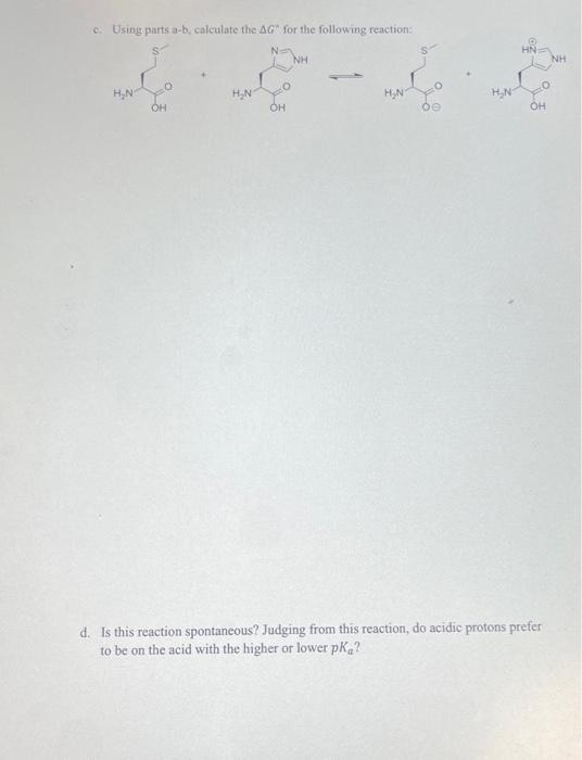 c. Using parts a-b, calculate the ΔG∗ for the | Chegg.com