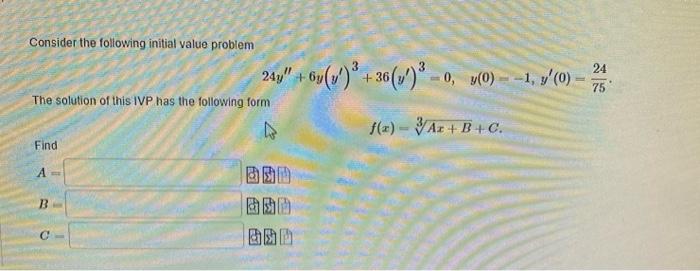 Solved Consider the following initial value problem | Chegg.com