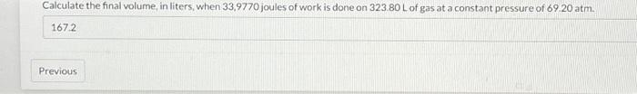 Solved Calculate the final volume, in liters, when 33,9770 | Chegg.com