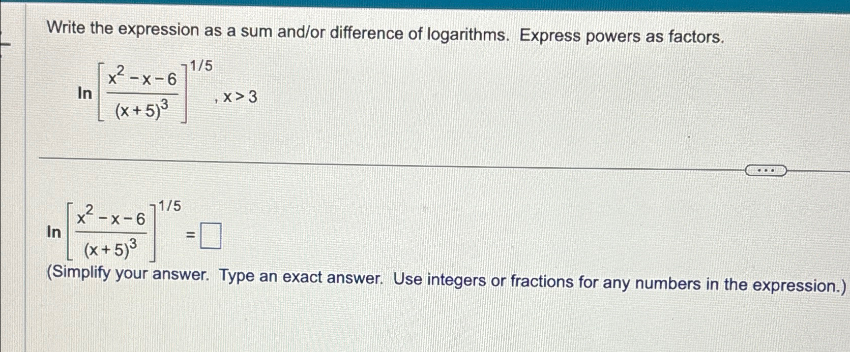 Solved Write the expression as a sum and/or difference of | Chegg.com