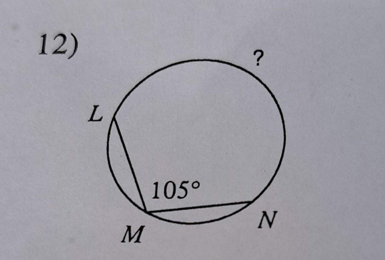 Solved Find the measure of the arc or angle indicated. | Chegg.com
