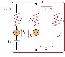 Solved A.) Apply the loop rule to loop 2 (the smaller loop | Chegg.com