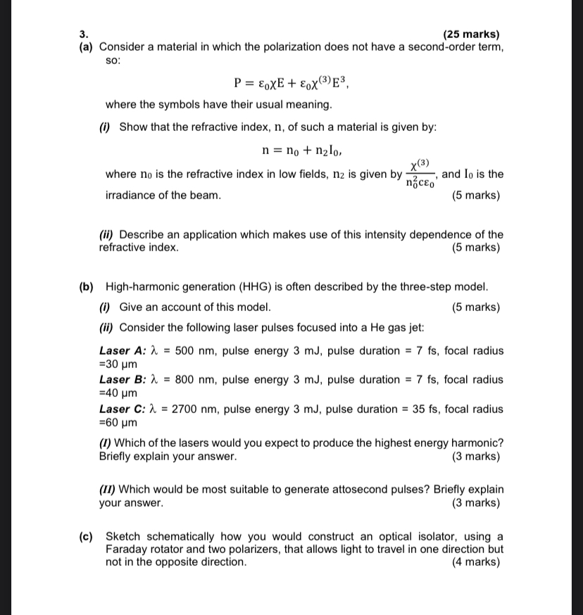 Solved (25 ﻿marks)(a) ﻿Consider a material in which the | Chegg.com