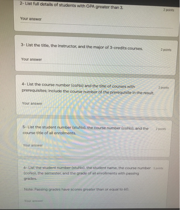 Solved Formulate All Queries In Module 2 Using The
