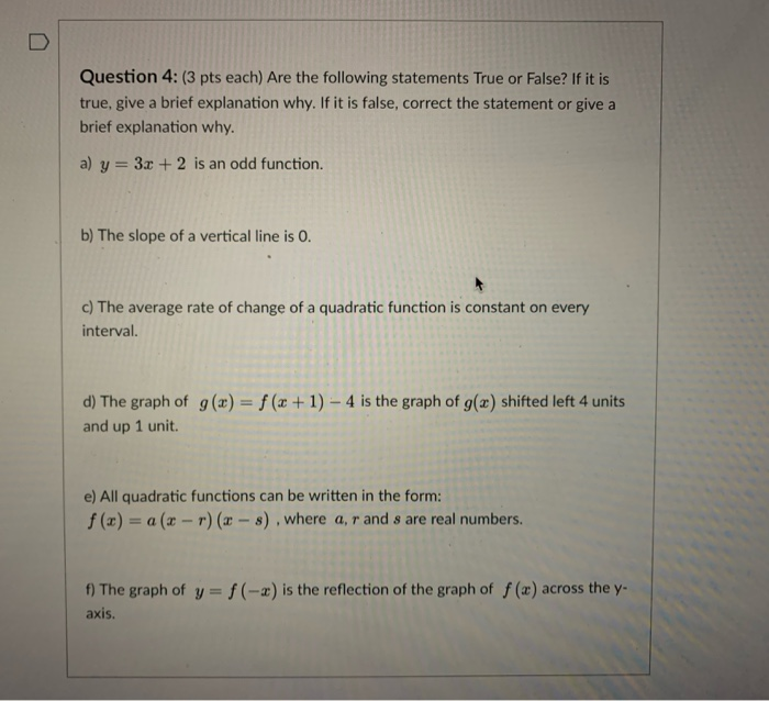 Solved Please solve ALL parts.PLEASE NEATLY SHOW ALL WORK, | Chegg.com