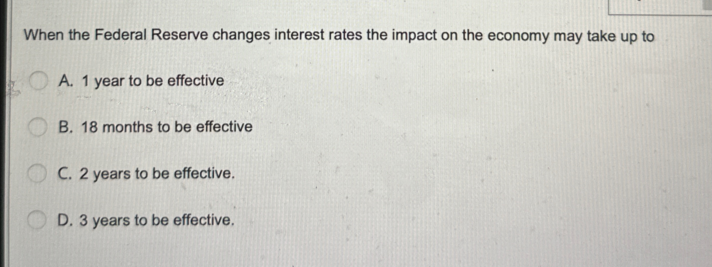 Solved When the Federal Reserve changes interest rates the | Chegg.com