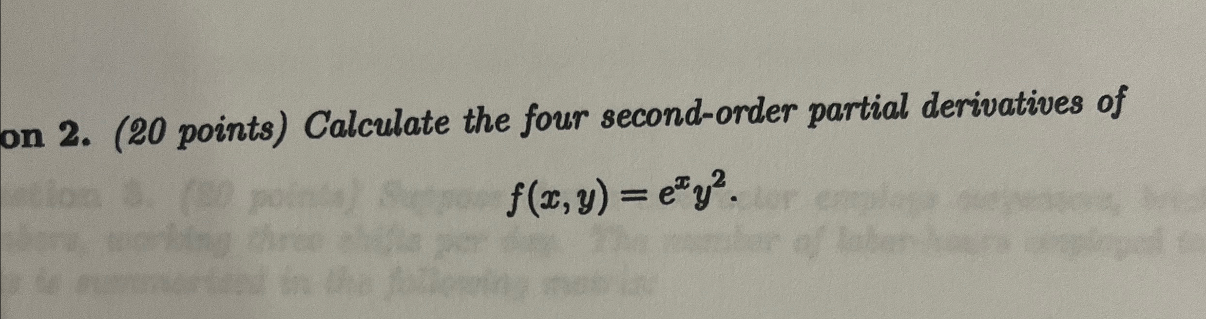 Solved on 2. (20 ﻿points) ﻿Calculate the four second-order | Chegg.com