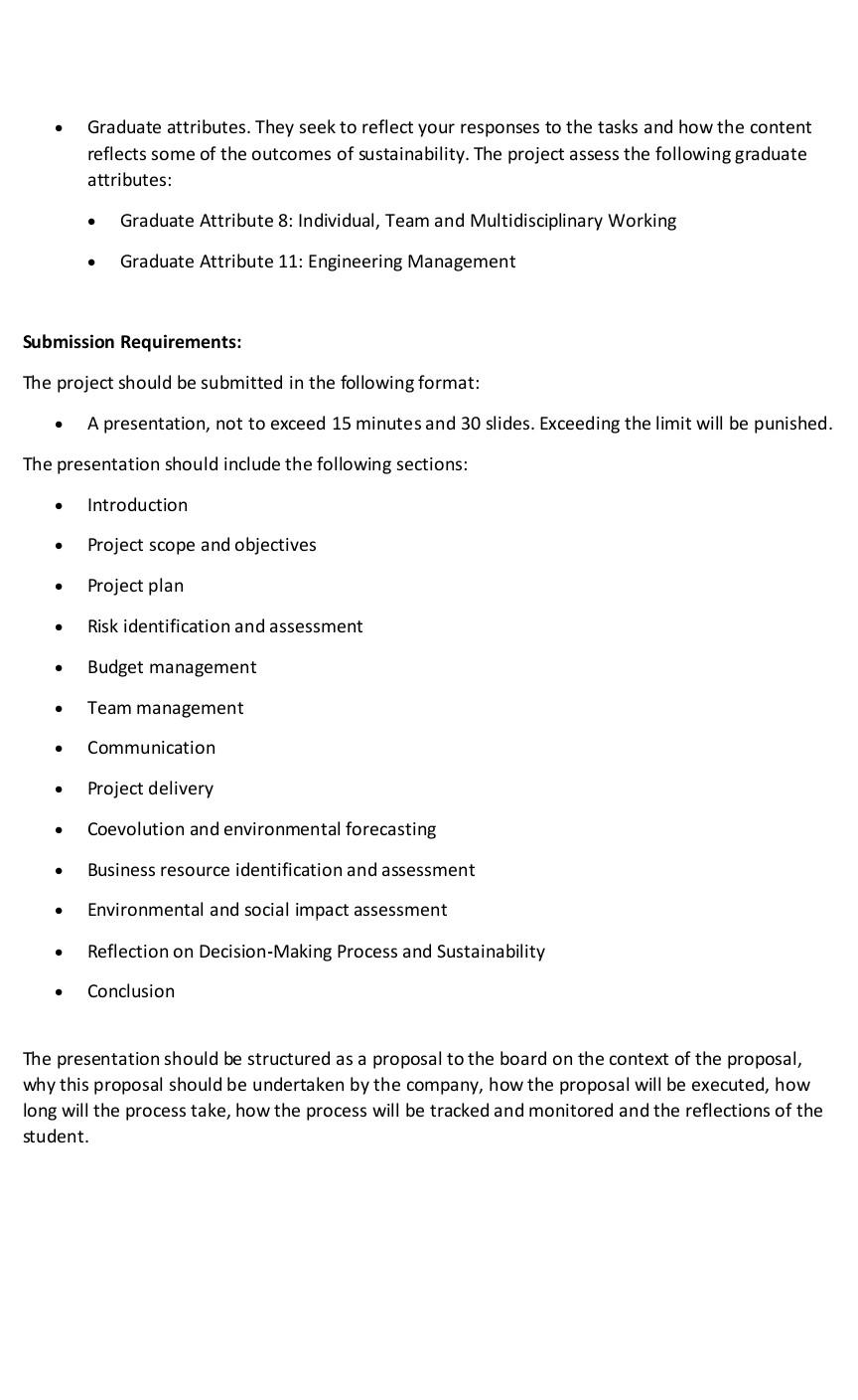 Solved Project Brief Project Title: Watershed Restoration | Chegg.com
