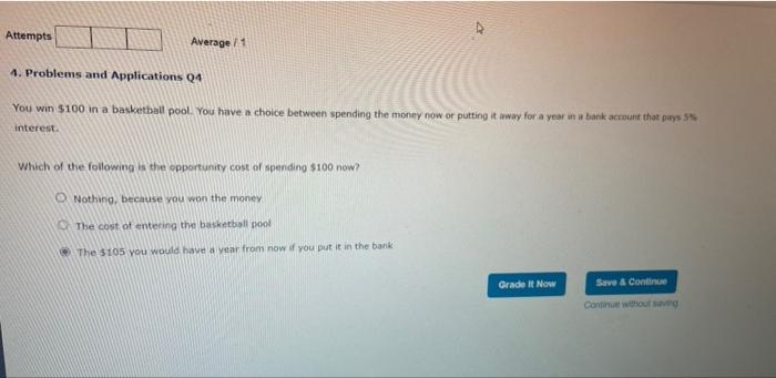 Solved Attempts Average/11 4. Problems and Applications Q4 | Chegg.com