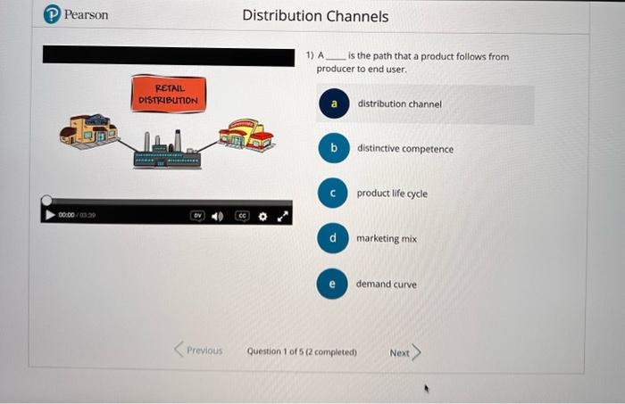 Solved 1) A is the path that a product follows from producer | Chegg.com