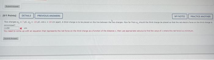 Solved Submit Answer 1. [0/1 Points] Submit Answer DETAILS = | Chegg.com