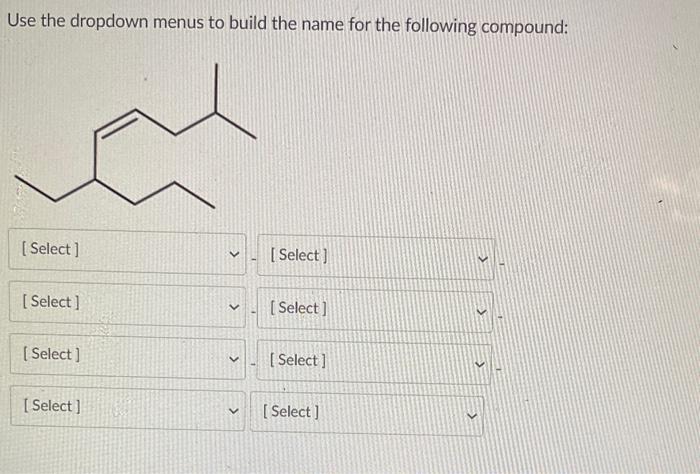 Solved Use the dropdown menus to build the name for the | Chegg.com