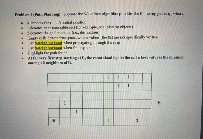 Solved Problem 4 Path Planning Suppose The