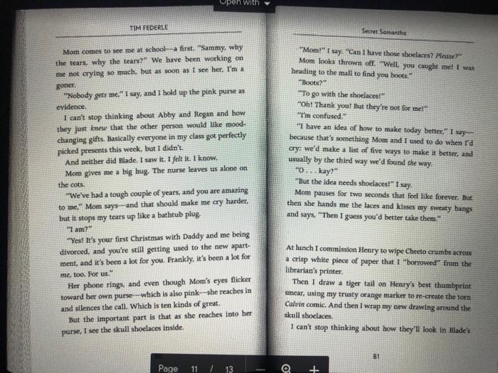 i have to read short story Secret Samantha by Tim | Chegg.com