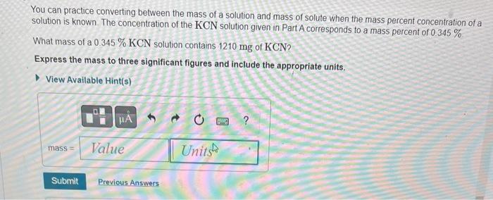 Solved You can practice converting between the mass of a | Chegg.com