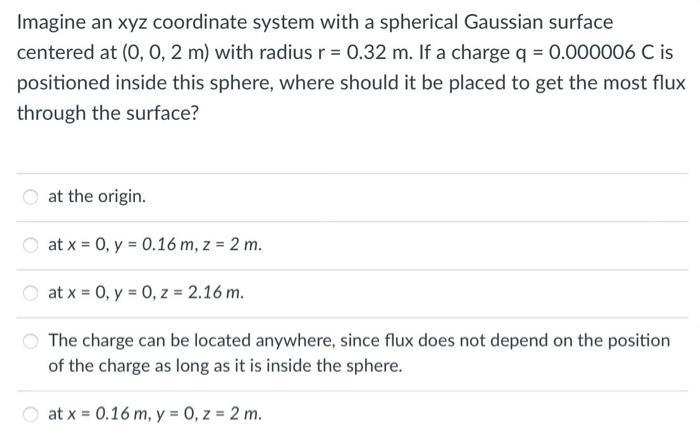 Solved Imagine an xyz coordinate system with a spherical | Chegg.com