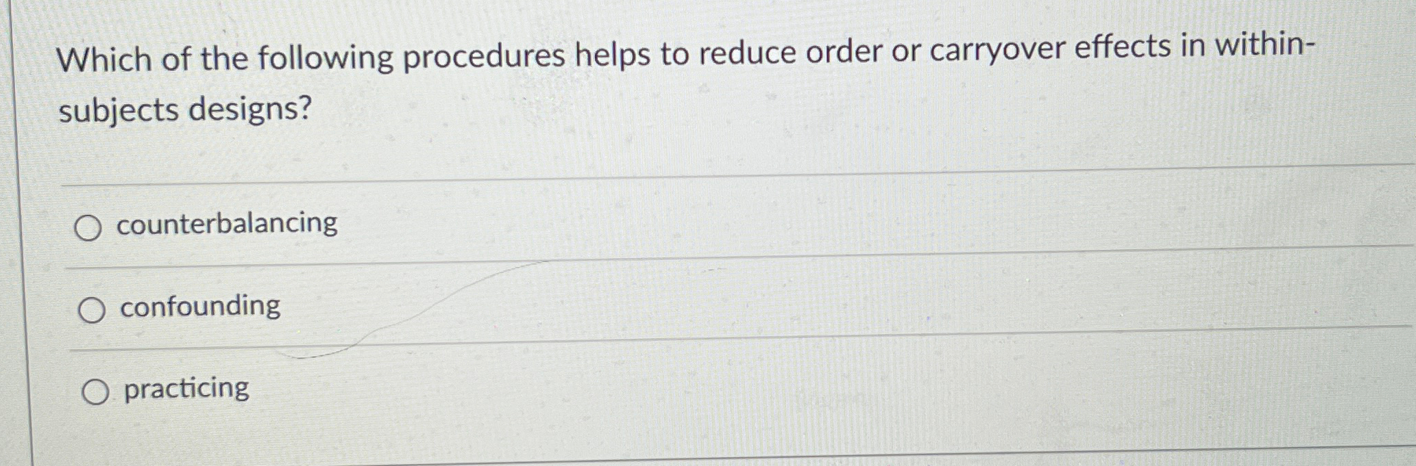 Solved Which of the following procedures helps to reduce | Chegg.com