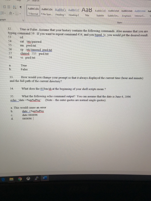 Solved AaBbcc Normal AaBb CD AaBb 1 No Spac... Heading! | Chegg.com