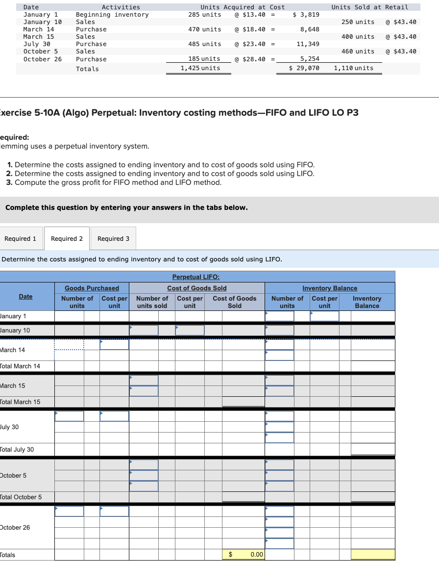 Solved \table[[Date,Activities,Units,Acquired at,Cost,,Units | Chegg.com