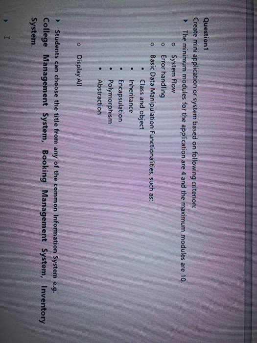 Solved Q1 required to create a system using Java oop and | Chegg.com