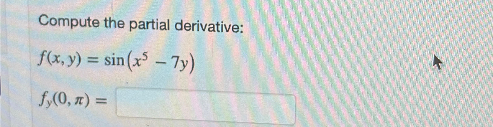 Solved Compute the partial | Chegg.com