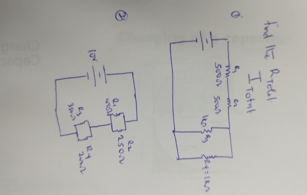 find the Total resistance Totsl current in each | Chegg.com