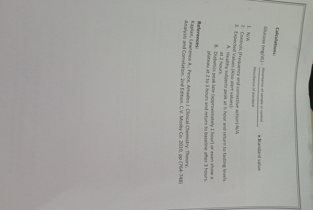 Solved Calculations:Glucose | Chegg.com