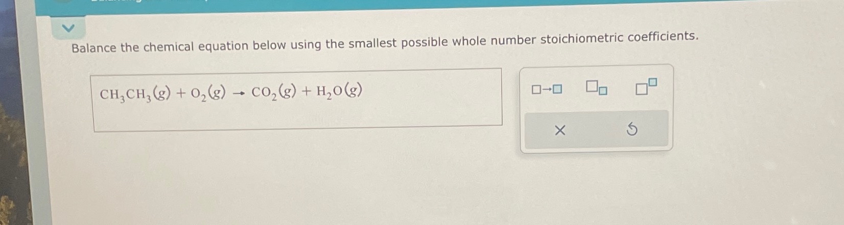 Solved Balance the chemical equation below using the | Chegg.com