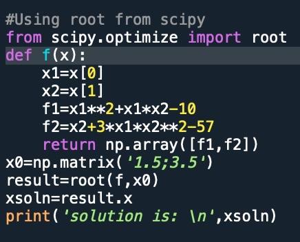 Solved \#2 def NewtRaph ( f and J, x0, es =1.e−7, maxit =50 | Chegg.com