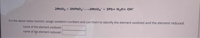 Solved S2−+HgO+H2O S+Hg+2OH− For the above redox reaction, | Chegg.com