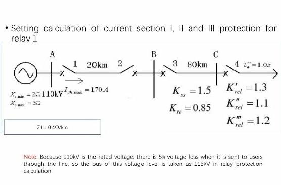 Solved Setting calculation of current section I, II and III | Chegg.com