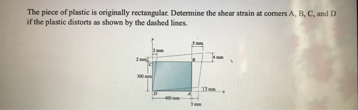 Solved The piece of plastic is originally rectangular. | Chegg.com