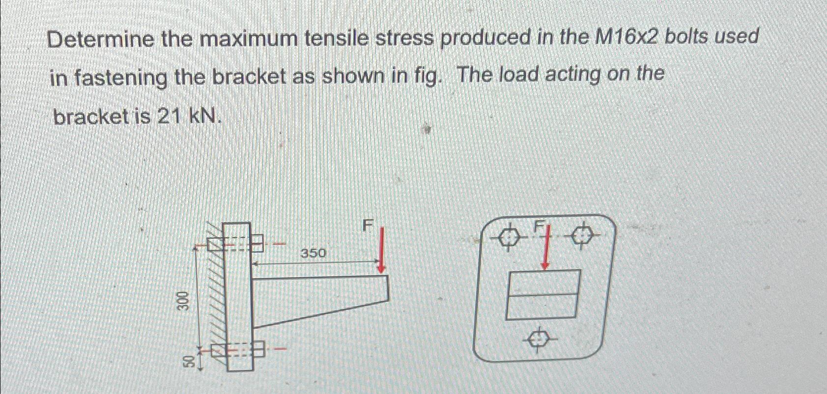 Solved Determine the maximum tensile stress produced in the | Chegg.com