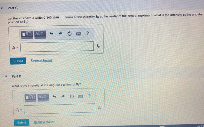 Solved An interference pattern is produced by light with a | Chegg.com