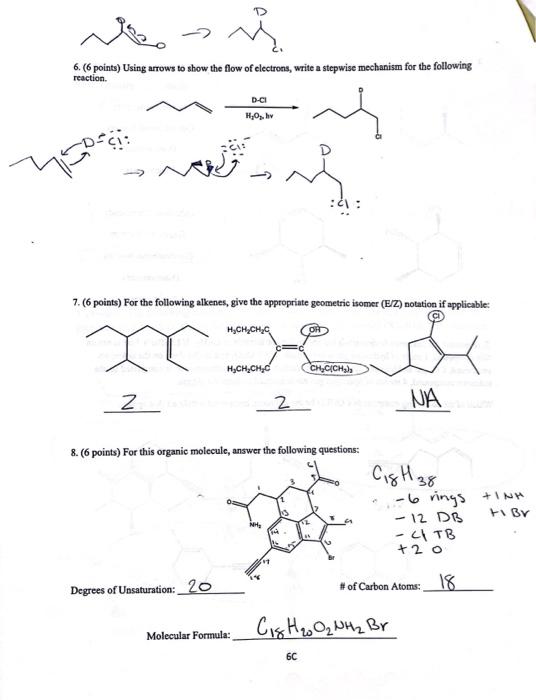 Solved 6. (6 points) Using arrows to show the flow of | Chegg.com