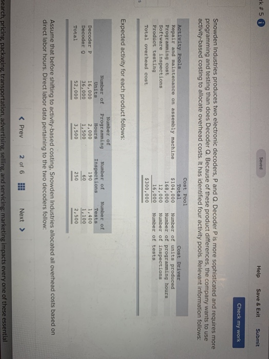 Solved Tk #5 Saved Help Save & Exit Submit Check my work | Chegg.com