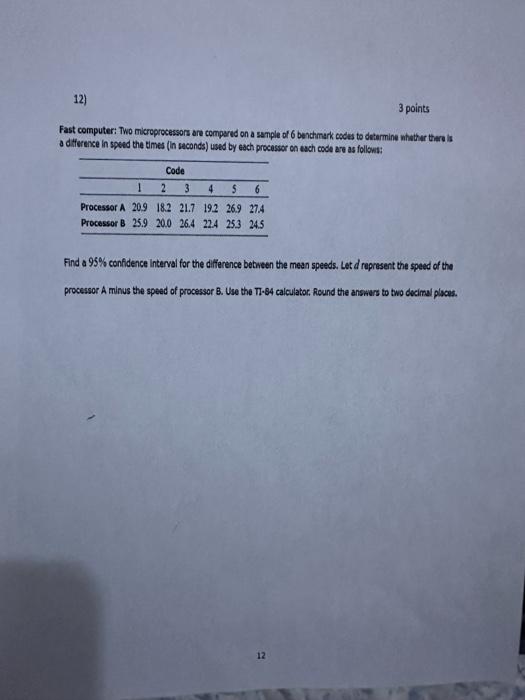 Solved Fast computer: Two microprocessors are compared on a | Chegg.com