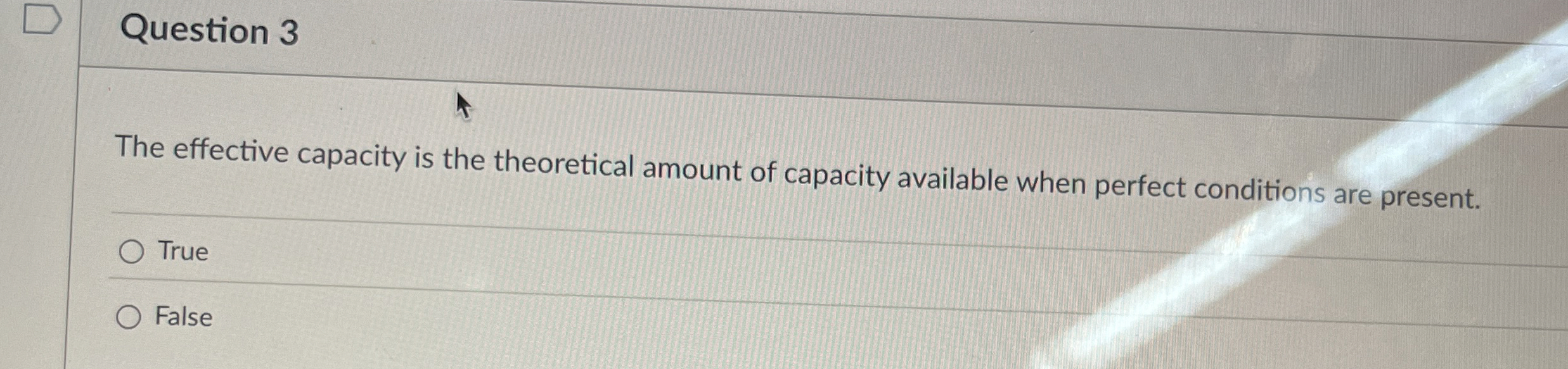 Solved Question 3The effective capacity is the theoretical | Chegg.com