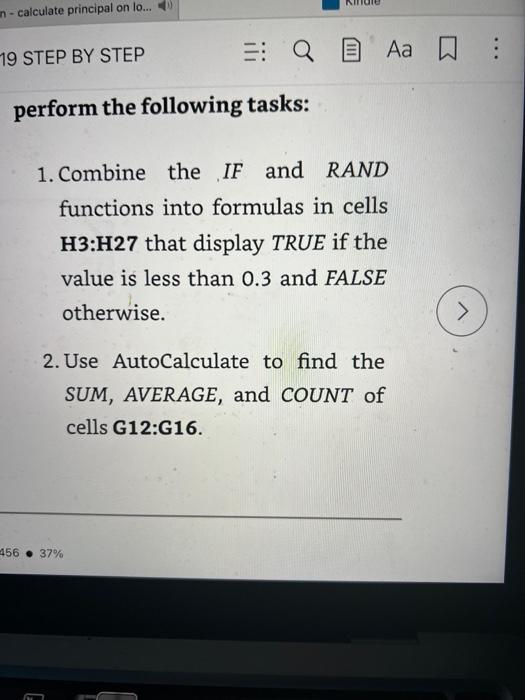 Solved MICROSOFT EXCEL 2019 STEP BY STEP 3. Remove the COUNT | Chegg.com