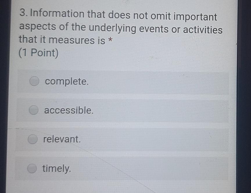 Solved 3. Information that does not omit important aspects | Chegg.com