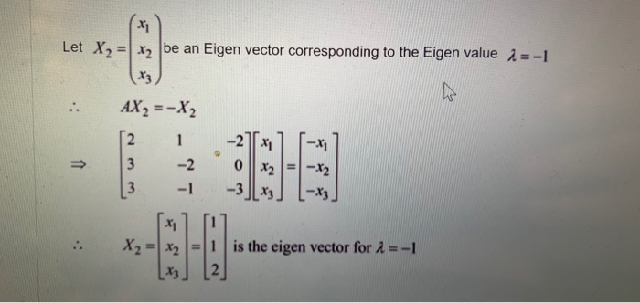 Solved calculate to explain how to get those eigen vectors. | Chegg.com