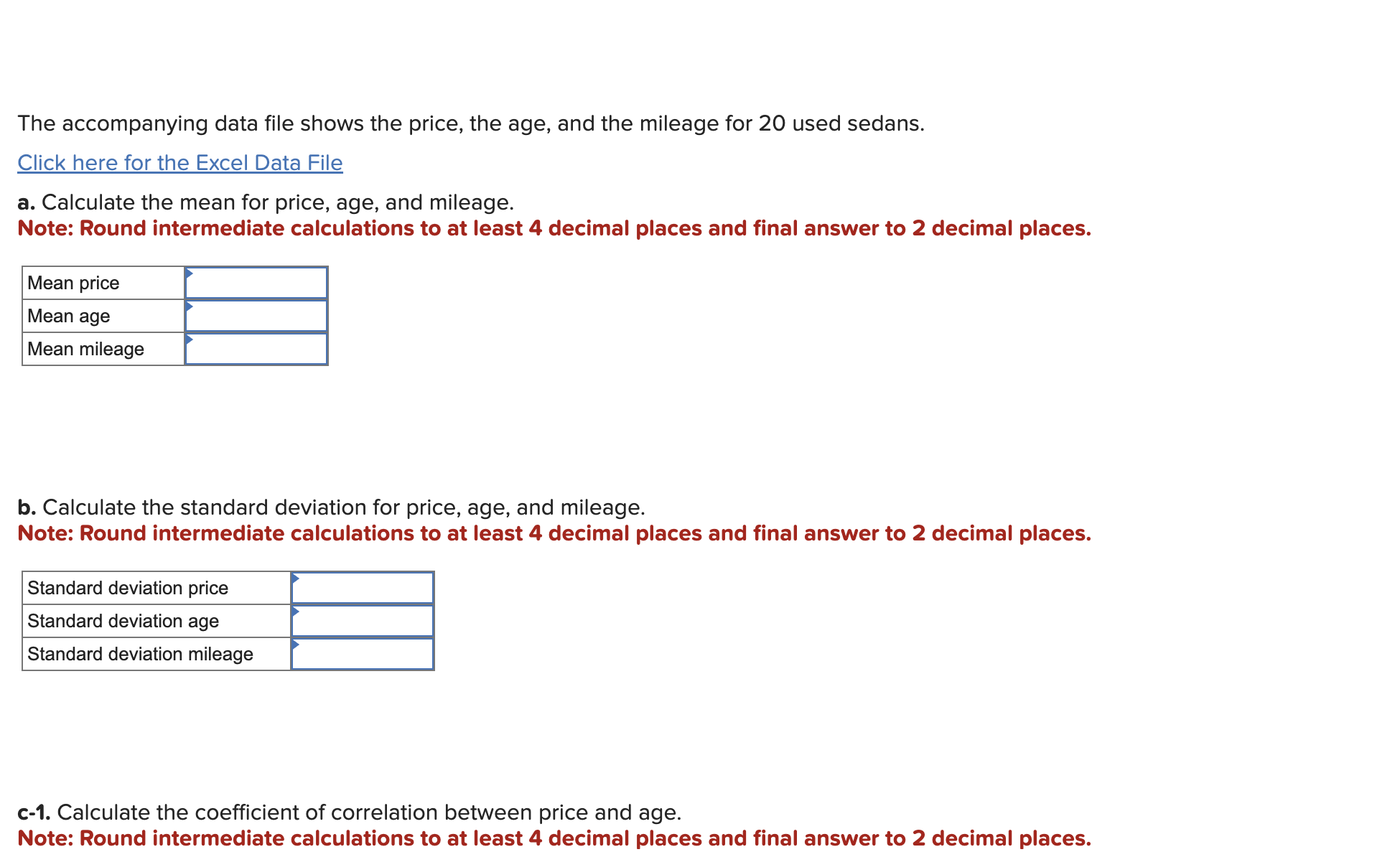 Solved The accompanying data file shows the price, the age, | Chegg.com
