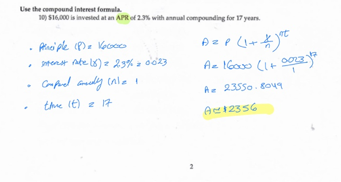 Solved Use the compound interest formula. 10) $16,000 is | Chegg.com