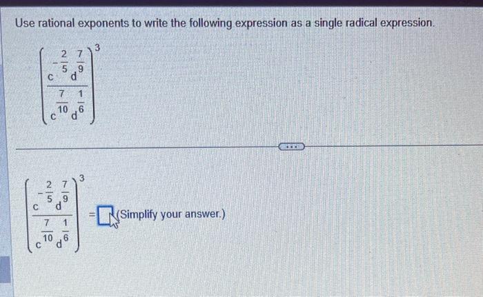 Solved Use rational exponents to write the following | Chegg.com