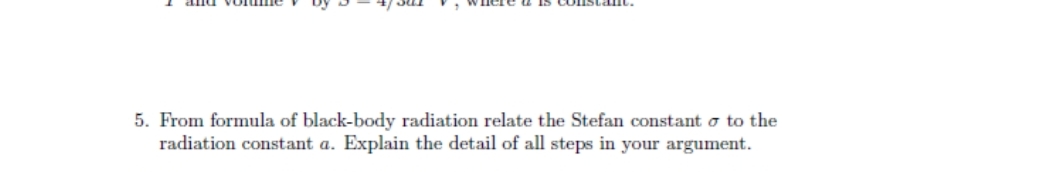 Solved From formula of black-body radiation relate the | Chegg.com