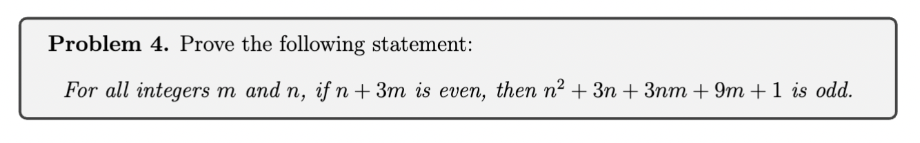 Solved Problem 4. ﻿Prove the following statement:For all | Chegg.com