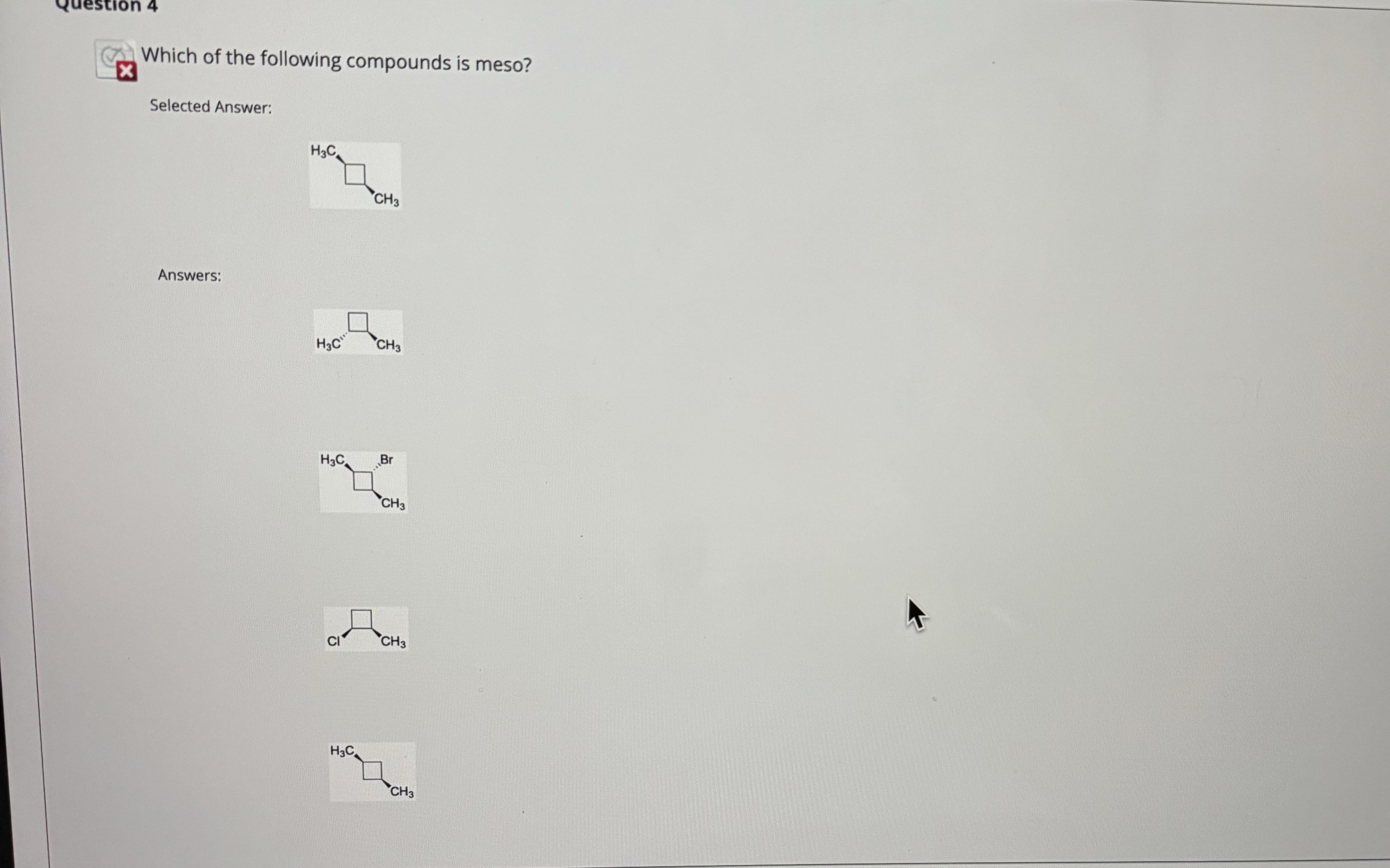 Solved Which of the following compounds is meso?Selected | Chegg.com