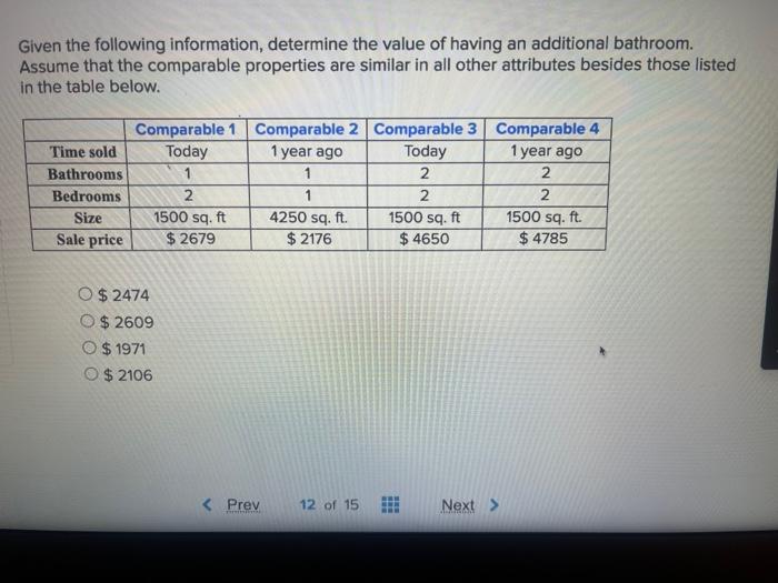 Solved Given the following information, determine the value | Chegg.com